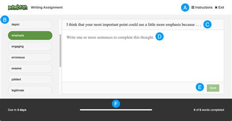 because i remember writing assignments membean support