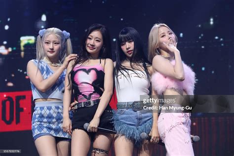 Haneul Julie Natty And Belle Of Girl Group Kiss Of Life Perform