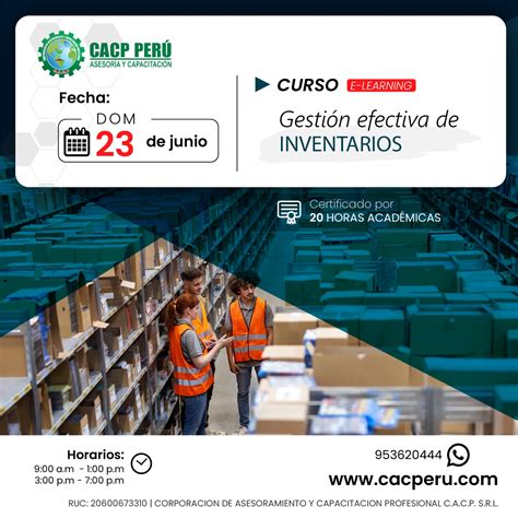 Cacp Perú Curso Gestión Efectiva De Inventarios 2024 1 E Learning