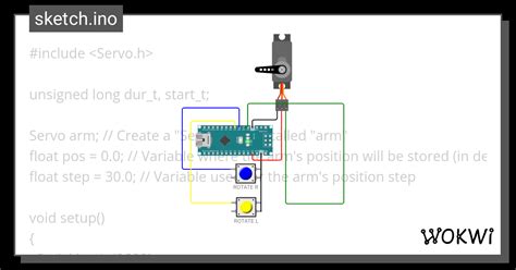 Two Buttons Controlled Servo Copy Wokwi Esp32 Stm32 Arduino Simulator