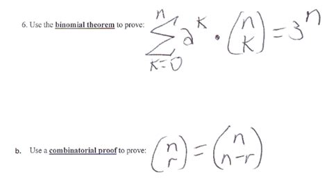 Solved N N 6 Use The Binomial Theorem To Prove 343 B