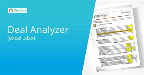deal analyzer excel think realty