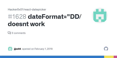 Dateformatddmmyyyy Doesnt Work · Issue 1628 · Hacker0x01react Datepicker · Github