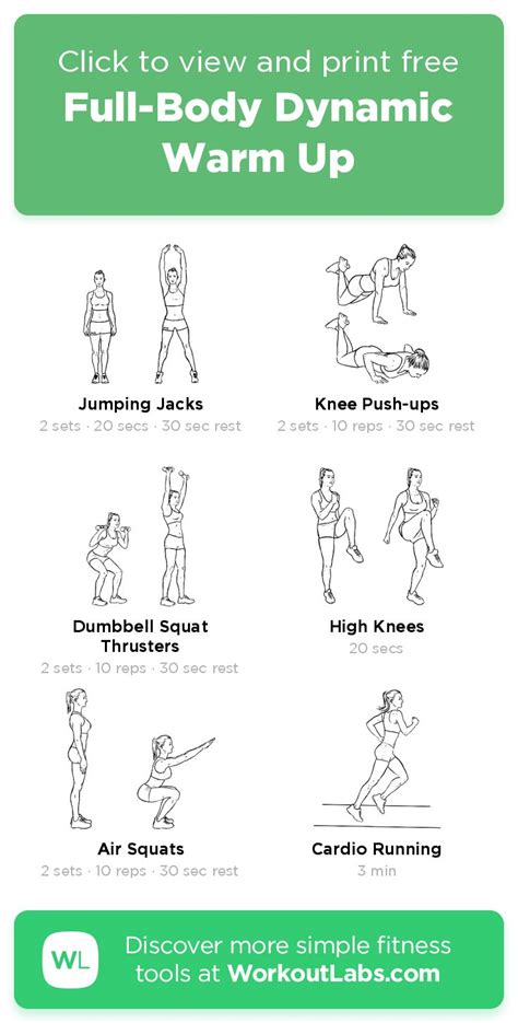 Full Body Dynamic Warm Up · Workoutlabs Fit Dynamic Warm Up Workout