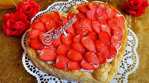 Día Del Amor Y La Amistad Corazón De Fresas Con Nata Para San Valentín El Dulce Paladar