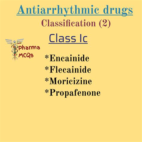 Pharma Mcqs Classification Antiarrhythmic Drugs