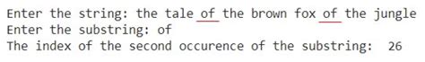 Find The Second Occurrence Of A Substring In Python String