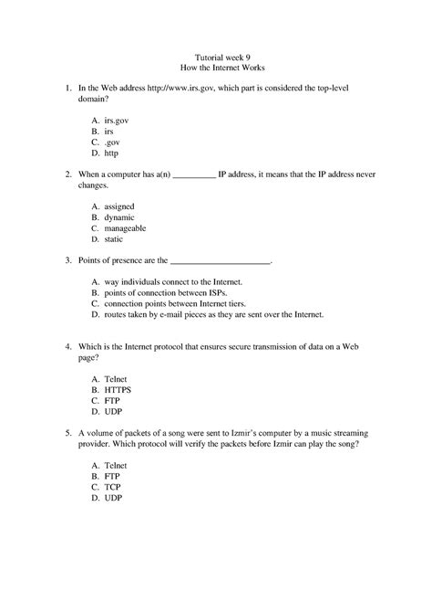 week09 tutorial csc098 q tutorial week 9 how the internet works in the web address irs which