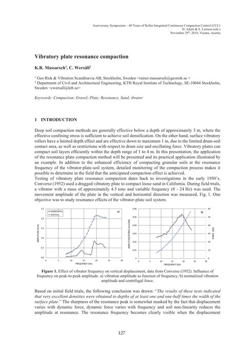 Pdf Vibratory Plate Resonance Compaction