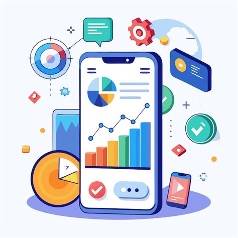 Mobile Online Data Monitoring Analysis And Management Illustrations Premium Ai Generated Vector