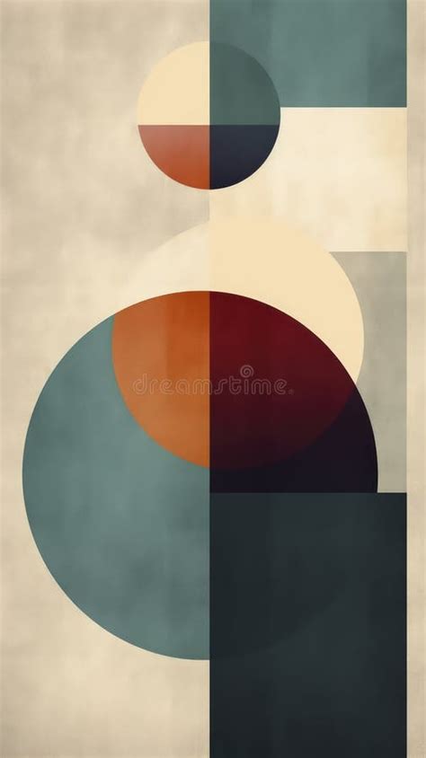 Minimalist Abstract Artwork With Clean And Precise Geometric Shapes Ai Generated Stock