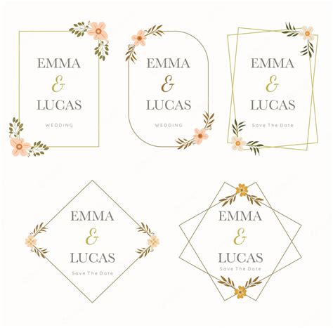 Цветочная рамка для свадебного приглашения Премиум векторы