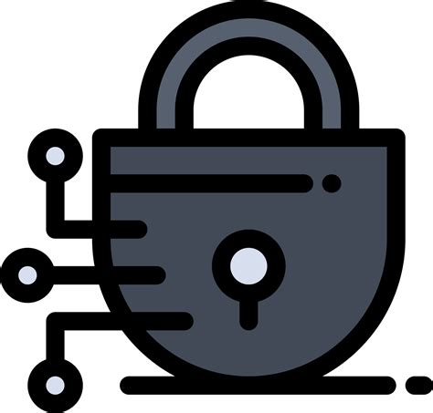 Digital Lock Technology Flat Color Icon Vector Icon Banner Template 19119891 Vector Art At Vecteezy