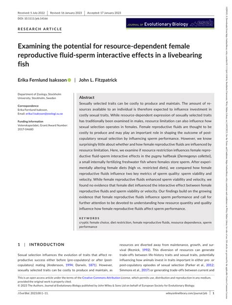 Pdf Examining The Potential For Resource Dependent Female