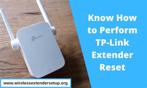 How To Reset TP Link Extender