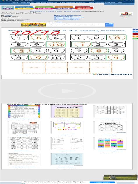 Ordering Numbers 1 10 Worksheet Pdf Worksheet Intellectual Works