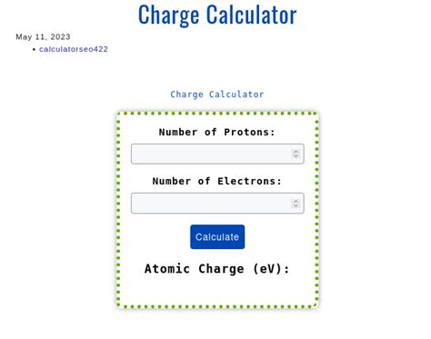 Charge Calculator Your Calculator Home
