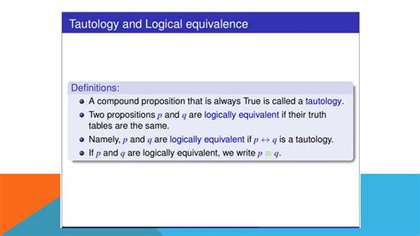 Propositional Equivalence And Formalizationpptx