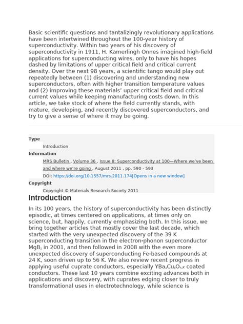 Superconductivity 1 Pdf Superconductivity Materials Science