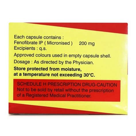 Fenofibrate Capsule 200mg At Rs 1200 Box Fenofibrate Capsule In Surat Id 2851738587348