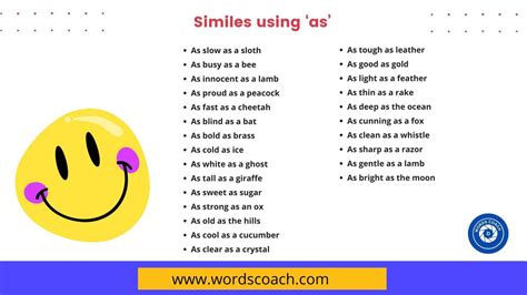 What Is A Simile Word Coach