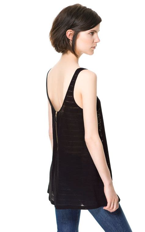 Camiseta Tirante Larga De Zara Zara Ideas Para Barcelona Basic Tank
