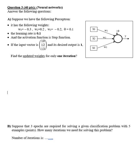 Solved Question 3 40 Ptsneural Networks Answer The