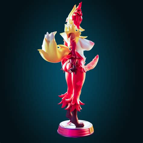 🐉 Delphox Thicc Pokemon Mommy 3d Print Model・ 3d File For ・cults