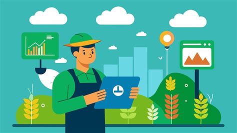 Premium Vector Realtime Data On Crop Growth And Weather Conditions