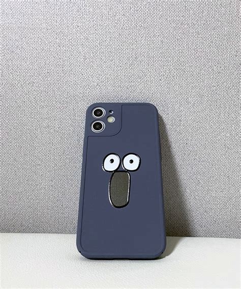 [당일배송] 그레이 무광 놀란 표정 하드 아이폰케이스 핸드폰케이스 폰케이스 에이블리