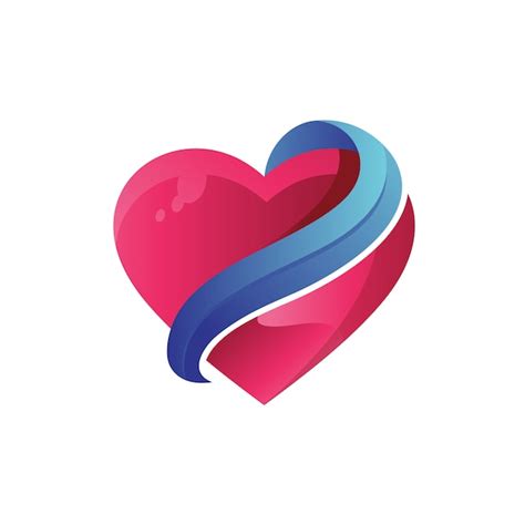 Logotipo Abstracto De Amor Vector Premium