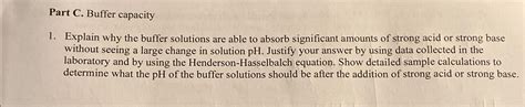 Solved Part C ﻿buffer Capacityexplain Why The Buffer