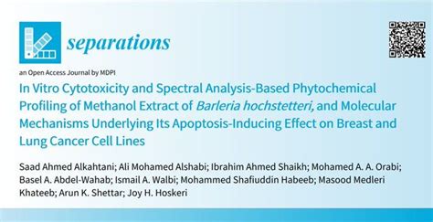 Separations Mdpi On Linkedin Editor Cancer