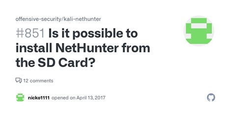 Is It Possible To Install NetHunter From The SD Card Issue Offensive Security Kali