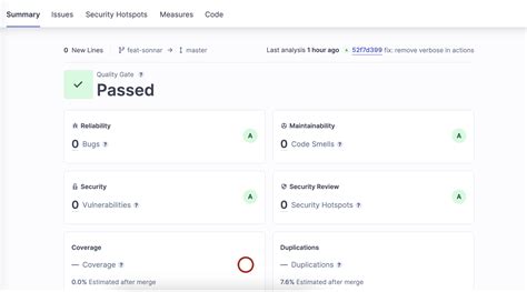 The Report Is Generated But Is Not Reflected In The Project Overview Sonarqube Cloud Sonar
