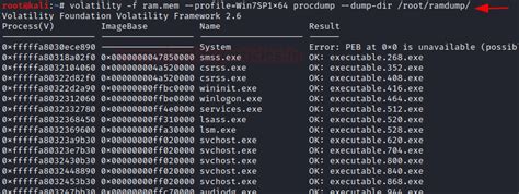 Memory Forensics Using Volatility Framework
