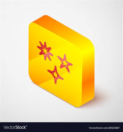 Isometric Line Falling Star Icon Isolated On Grey Vector Image