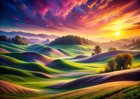 A Captivating Abstract Landscape Fluid Curves And Minimalist Color Combinations In A Stunning