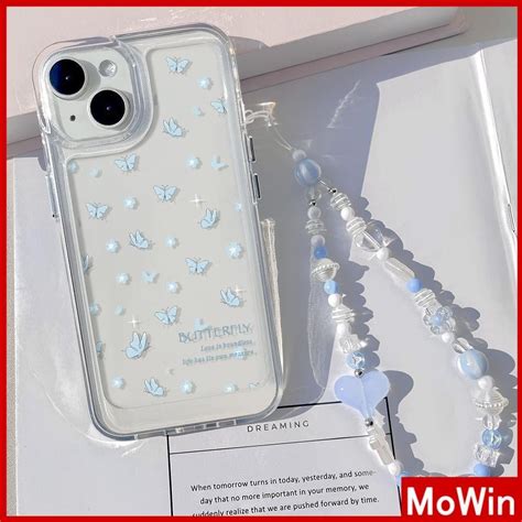Mowin For Iphone Pro Max Iphone Case Clear Case Tpu Soft Case Shockproof Lanyard Bracelet