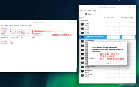 Linux Kvm 启动虚拟机报错 Error Requested Operation Is Not Valid Network