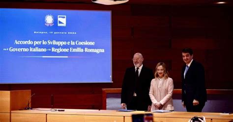 Accordo Per Lo Sviluppo E La Coesione Tra Governo Ed Emilia Romagna Alla Regione 687 Milioni