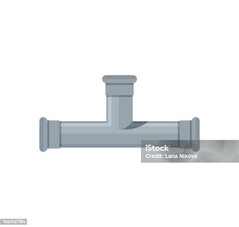 벡터 세부 정보 도자기 파이프 시스템 플랫 스타일 물 튜브 플라스틱 파이프 라인 필터 가스 밸브 피팅 배관 수도꼭지 하수 수집