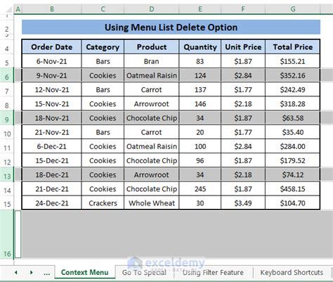 How To Delete Unused Rows In Excel 8 Methods Exceldemy