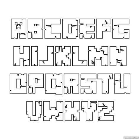 Free Printable Minecraft Letters Download Free Printable Minecraft Letters Png Images Free