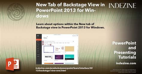 New Tab Of Backstage View In Powerpoint 2013 For Windows
