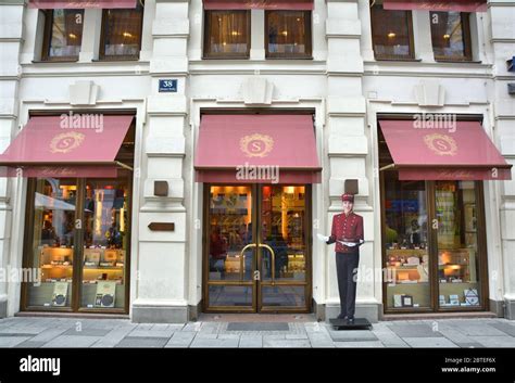 Vienna Austria May 03 2016 Entrance To The Hotel Sacher Cafe