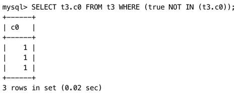 Bug Logical Bug About `where True Not In Columns` · Issue 17697 · Apachedoris · Github