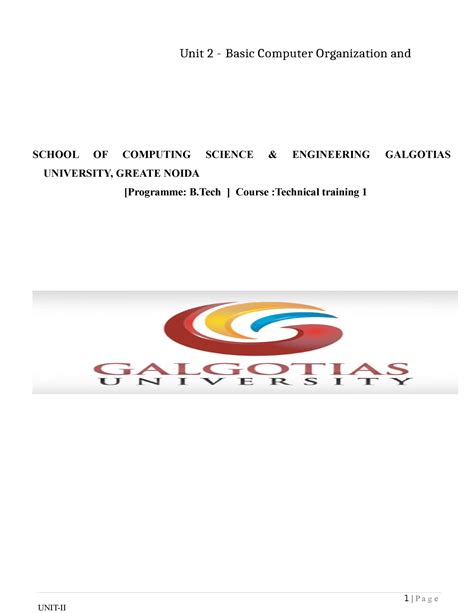 Computer Architecture Instruction Cycle Unit 2 Basic Computer Organization And 1 P A G E