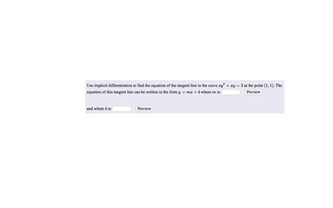 Solved Use Implicit Differentiation To Find The Equation Of