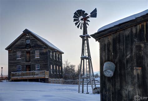 Historic Benson Grist Mill Winter Tooele Utah By Gary Whitton Wall Art